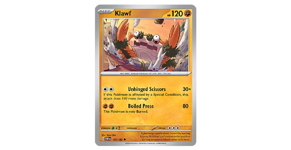 [Pokémon TCG] Klawf (Raging Surf [SV3a] 031/062) [Release Date/Price ...